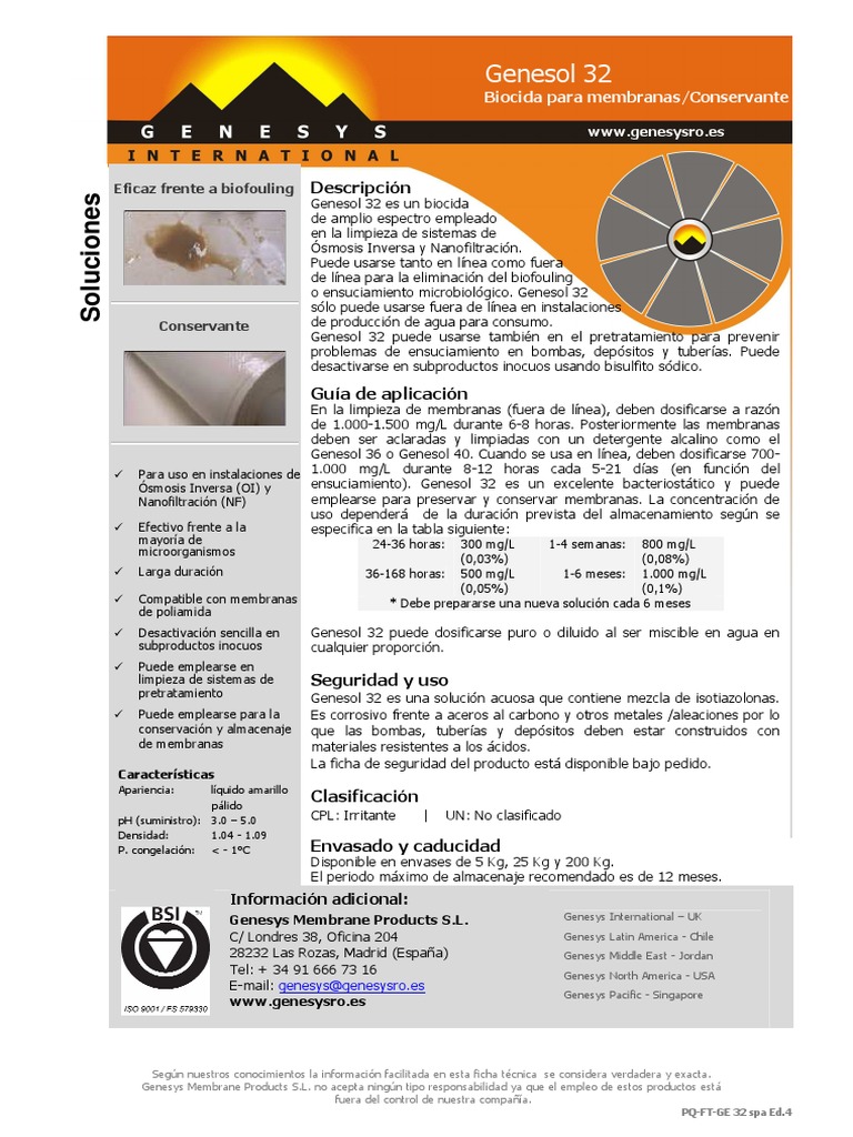 Genesol 32 Spa Ed4 | PDF | Química | Materiales