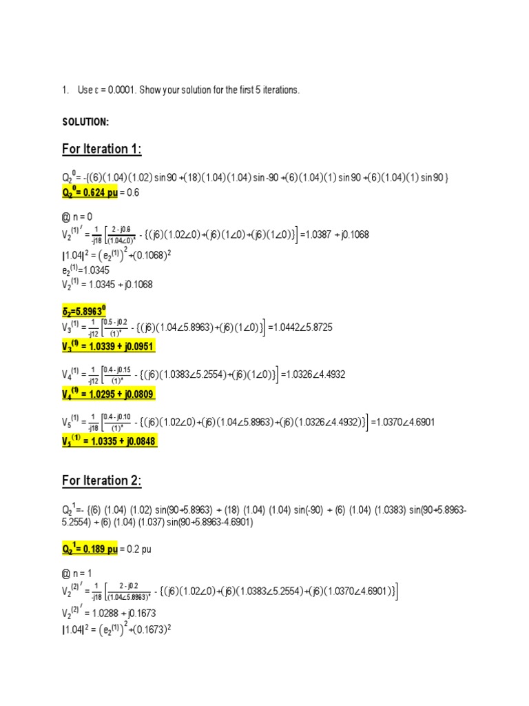 For Iteration 1:: Solution | PDF