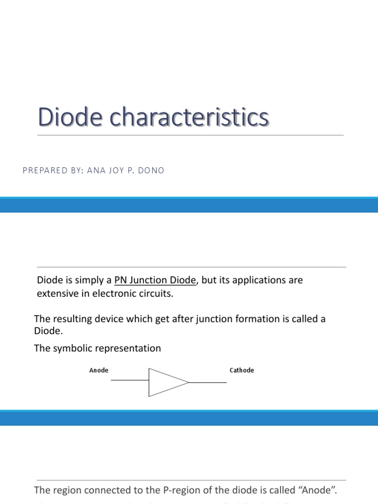 3 - Diode Characteristics | PDF | P–N Junction | Diode