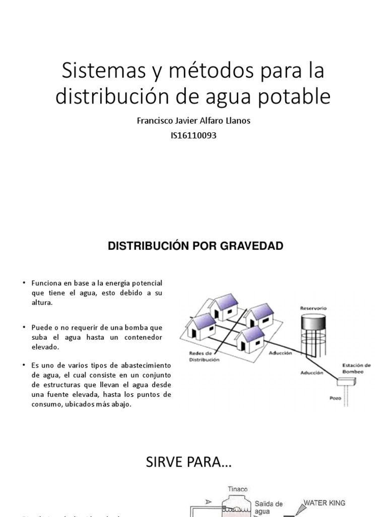 Sistemas y Métodos para La Distribución de Agua | PDF | Bomba | Agua