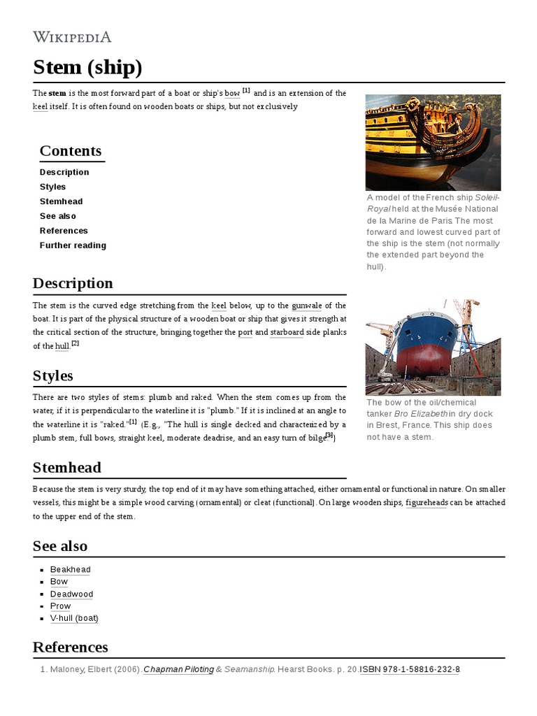 Stem (Ship) | PDF | Shipbuilding | Shipping