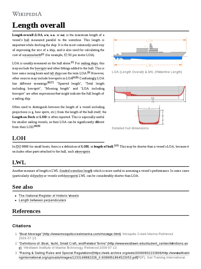 Length Overall | PDF | Ships | Watercraft