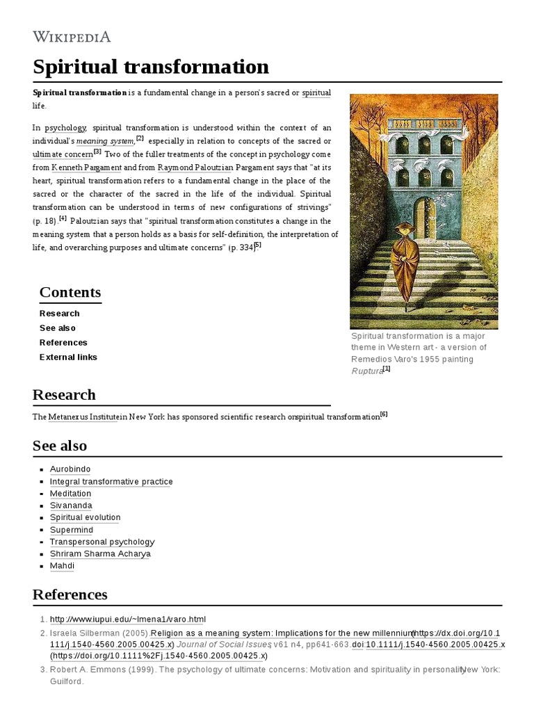 Spiritual Transformation | PDF | Spirituality | Religious Behaviour And ...