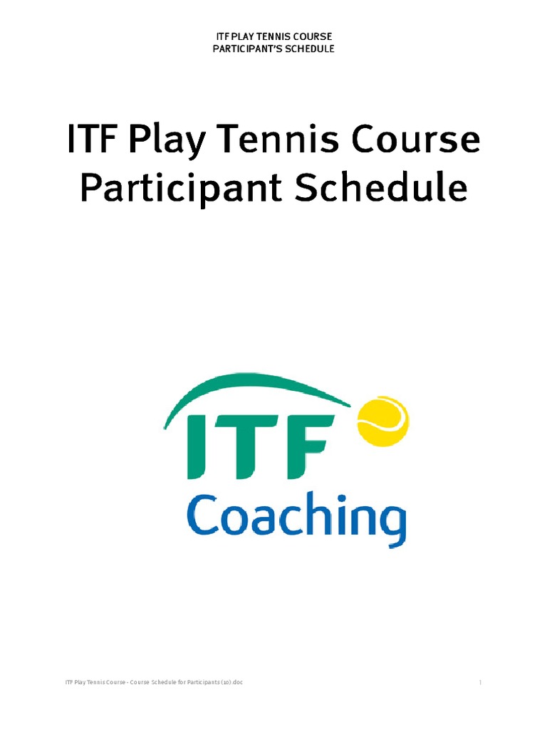 ITF Participant Schedule | PDF | Education Theory | Neuropsychology