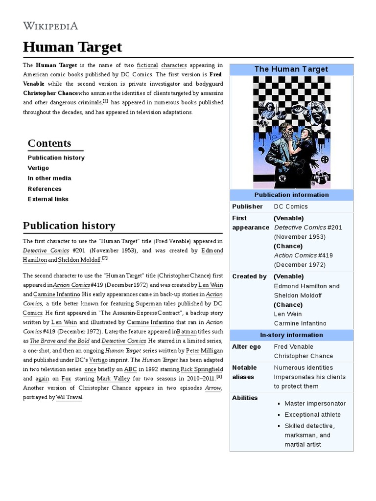 Human Target | PDF | Dc Comics | American Comics