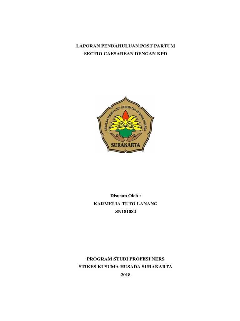 LP Postpartum SC Dengan KPD | PDF