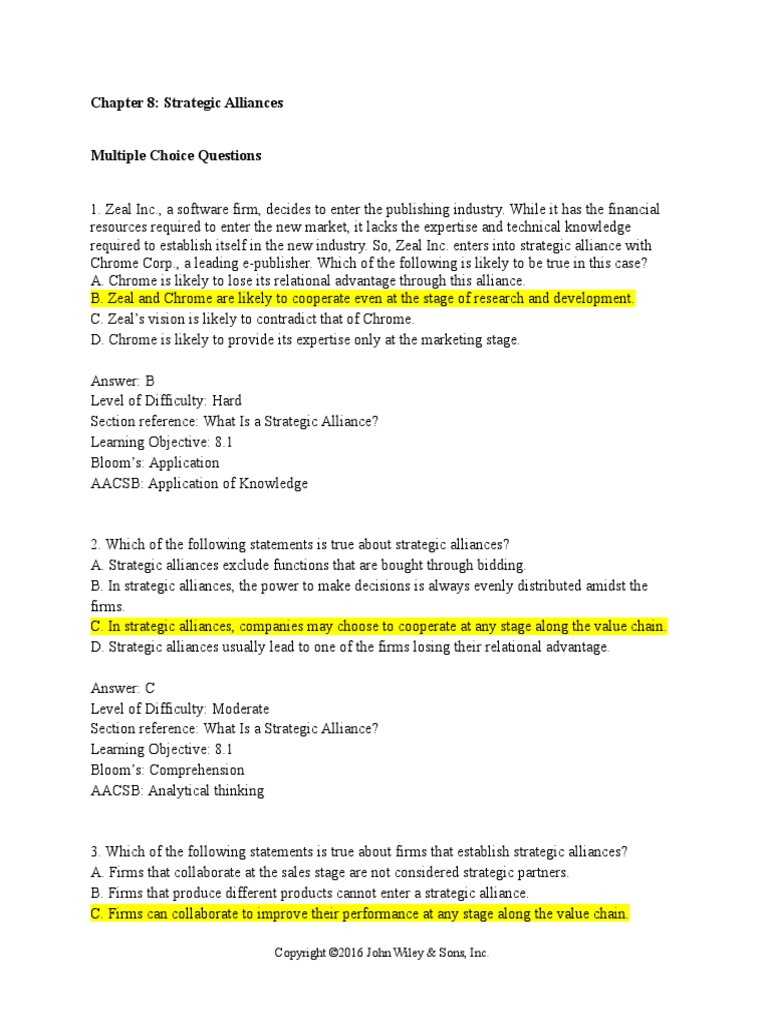 Ch08 Solutions | PDF | Joint Venture | Pixar