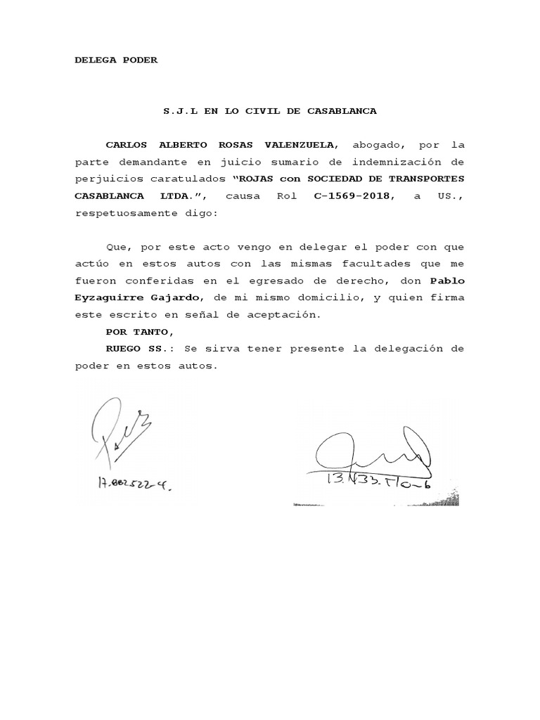 Delega Poder | PDF | Derecho
