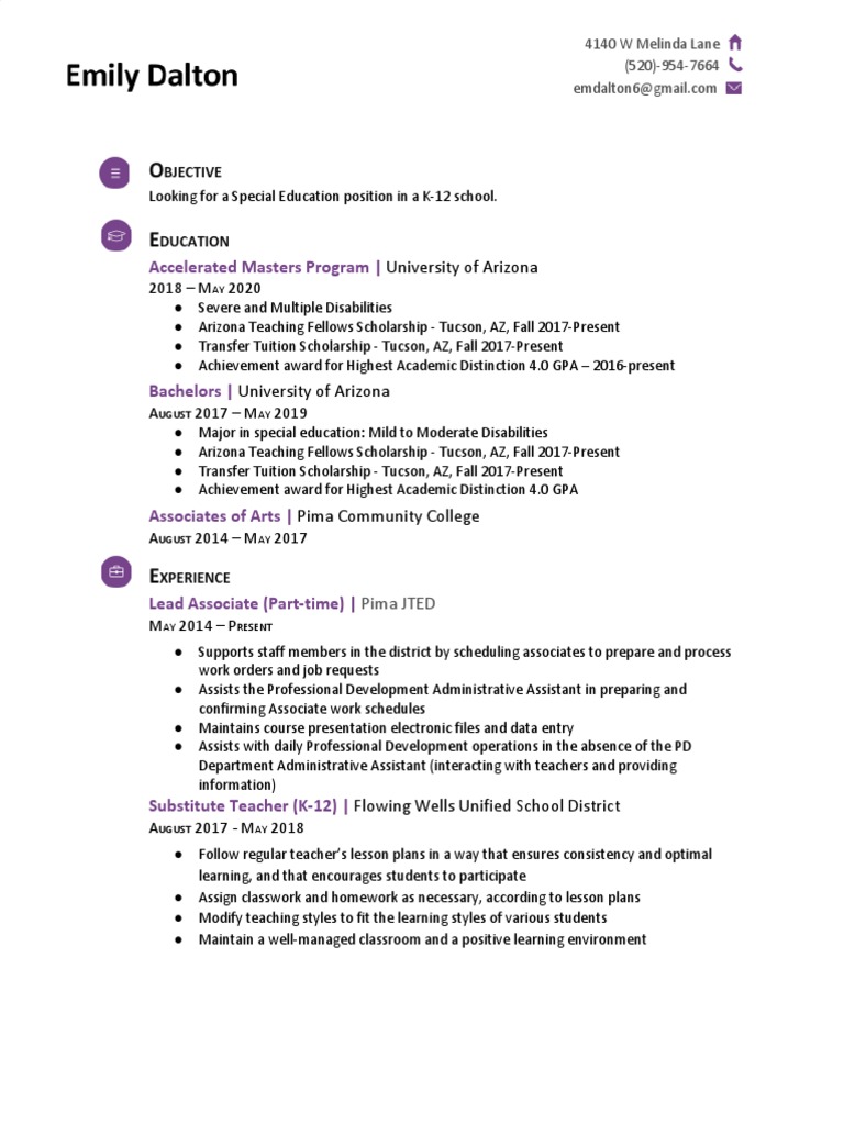 Resume 1 | Download Free PDF | Special Education | Individualized ...