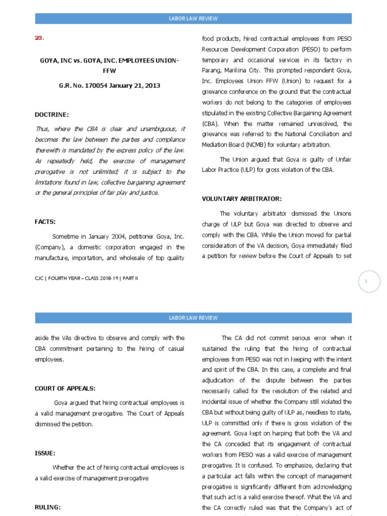 Complete Labor Cases Part 2 | PDF | Independent Contractor | Employment