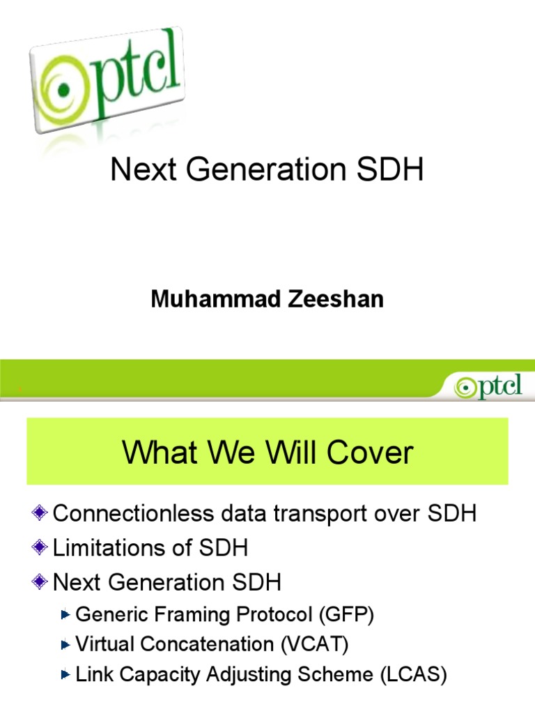 Next Generation SDH: Muhammad Zeeshan | PDF | Computer Network | Wavelength Division Multiplexing