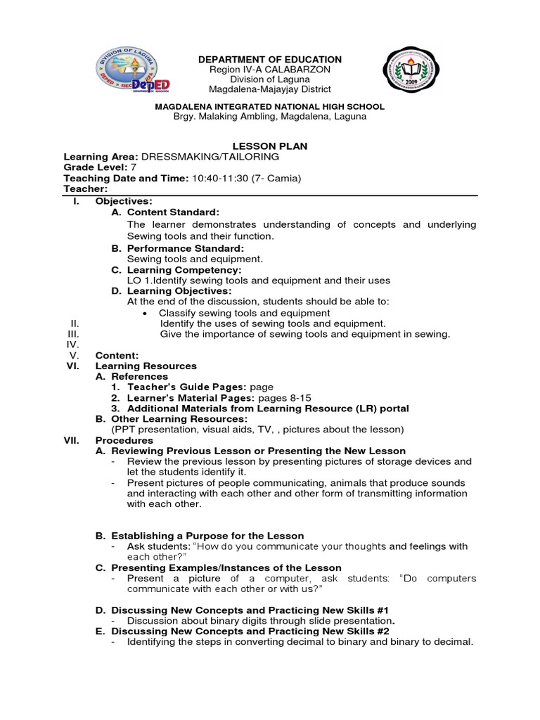 Lesson Plan Demo | Download Free PDF | Learning | Communication