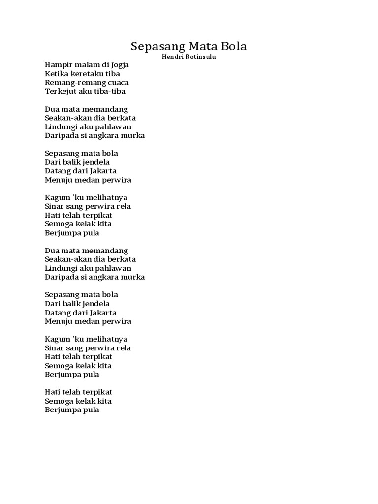 Sepasang Mata Bola PDF | PDF