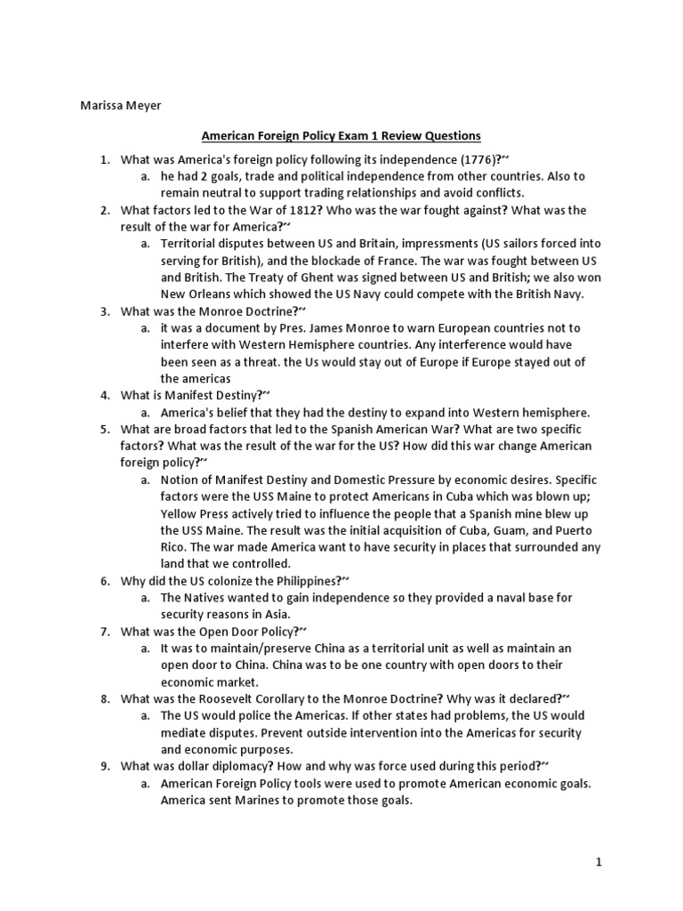 AFP Exam 1 Review Questions | PDF | Containment | Vietnam War