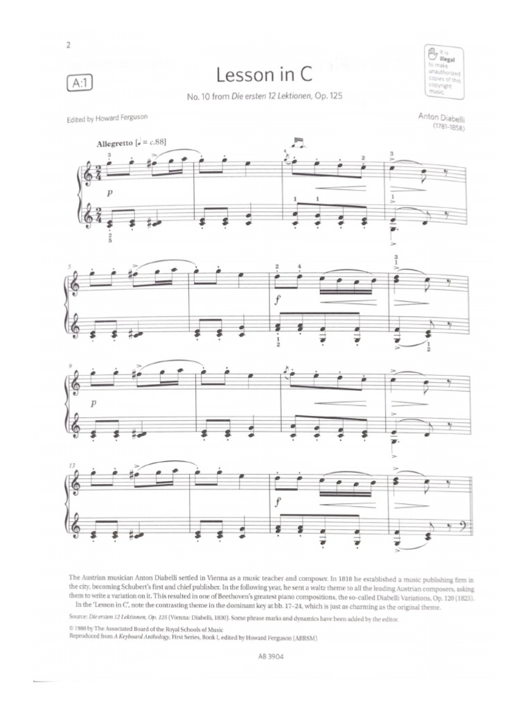 Grade 2 ABRSM Piano Pieces | PDF