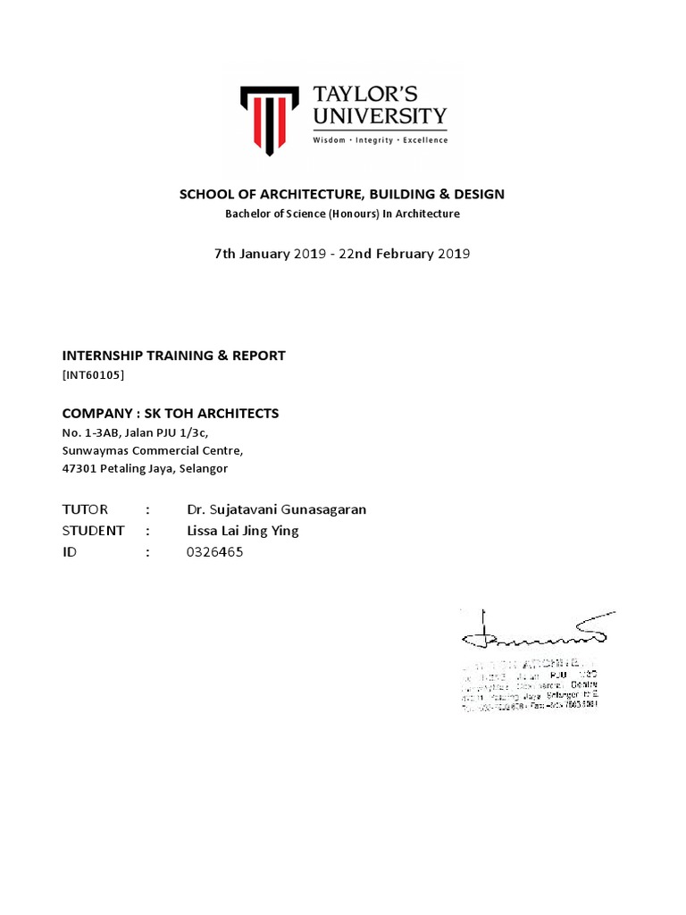 Internship Report 2 | PDF | Architect | Autodesk Revit