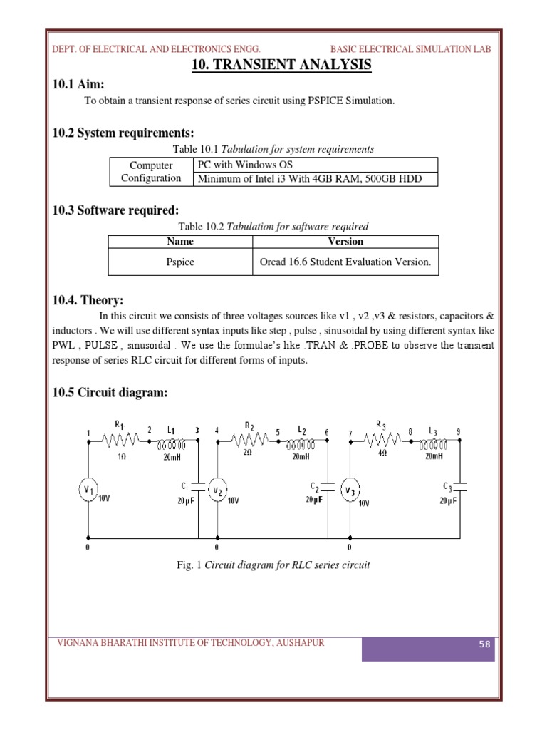Transient Analysis | PDF | Electrical Network | Series And Parallel Circuits