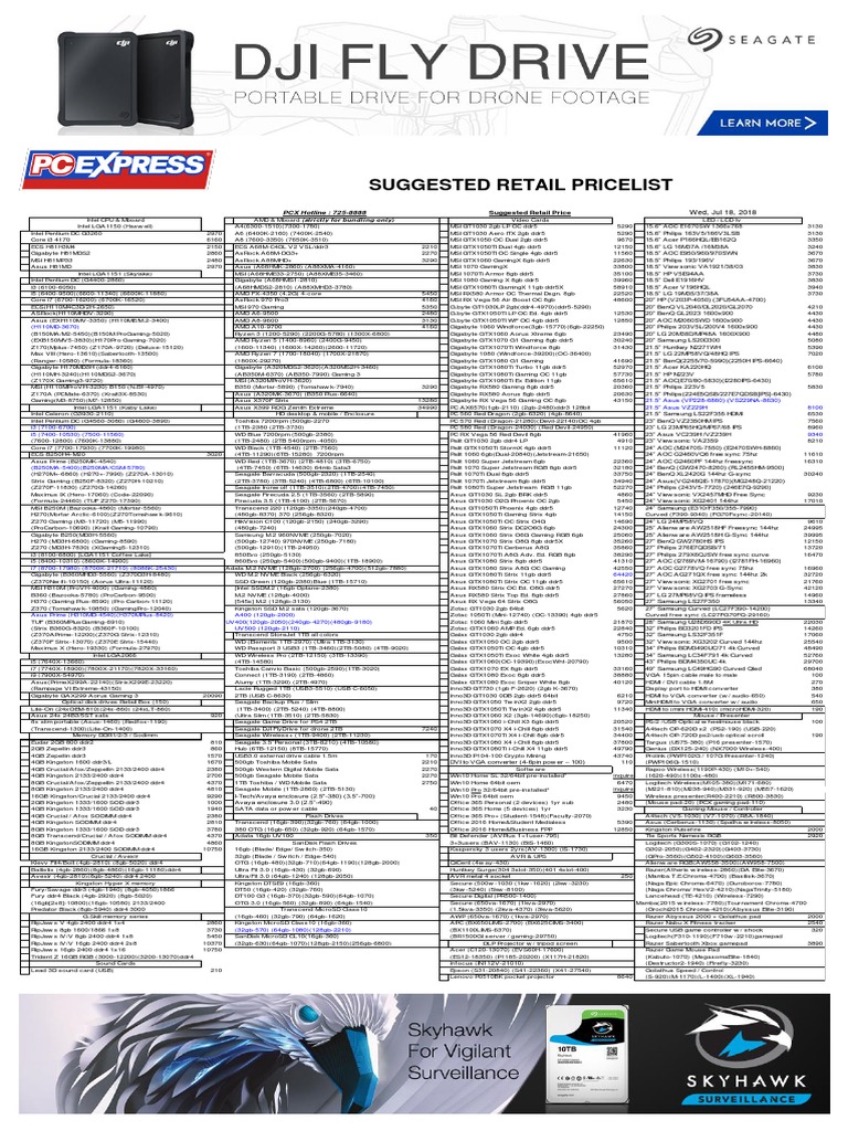 2018-07-18 - PC Express - Suggested Retail Price List | PDF | Hdmi ...