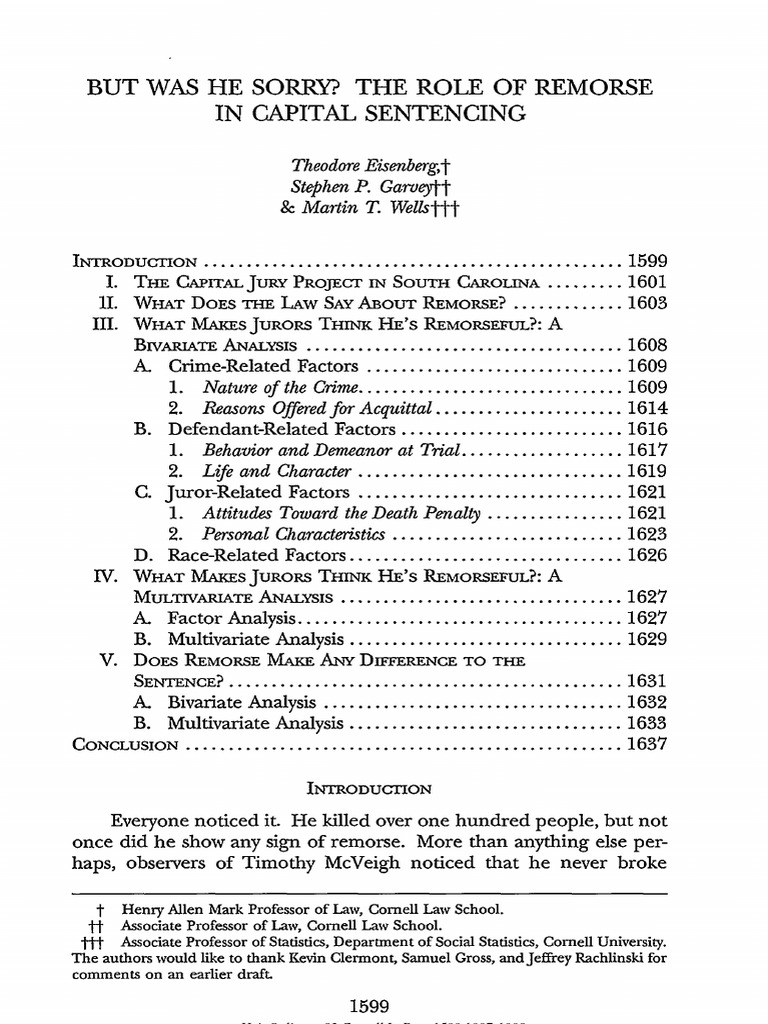 Eisenberg Et Al PDF | Download Free PDF | Mitigating Factor | Murder