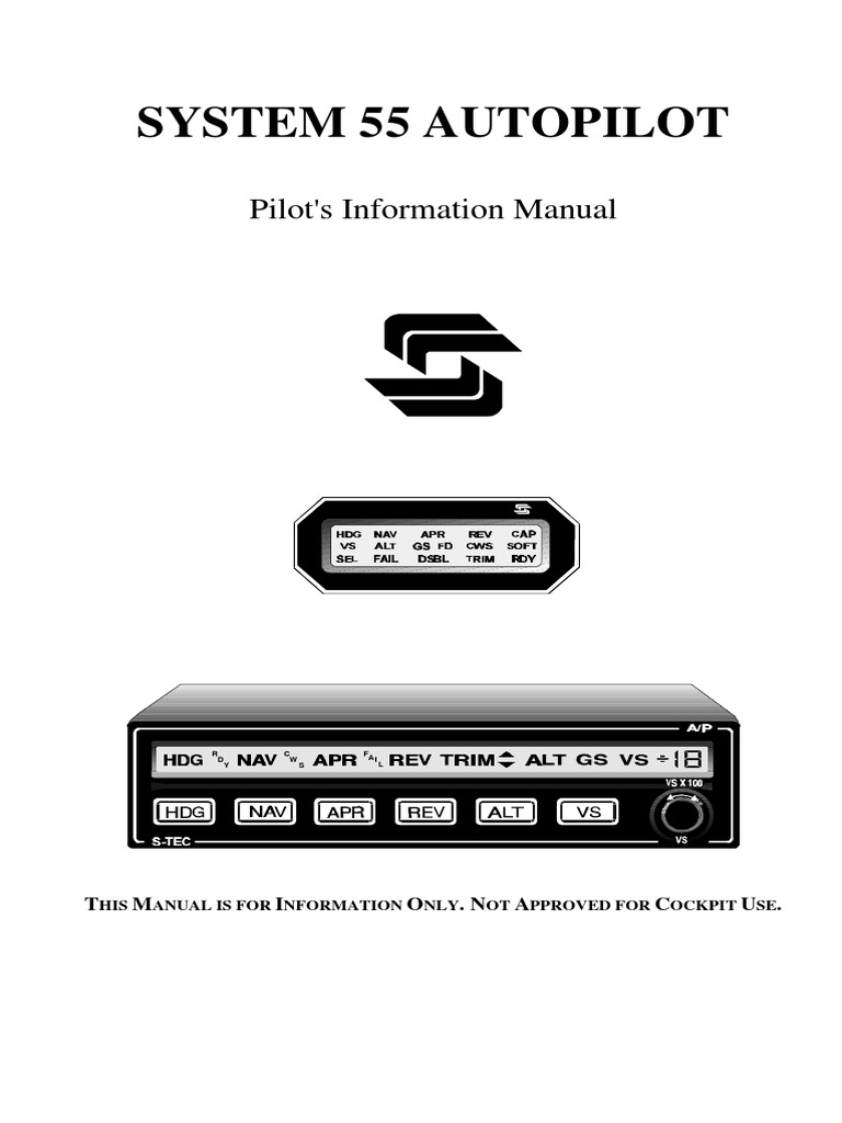 System 55 Autopilot: Pilot's Information Manual | PDF | Flight Dynamics ...