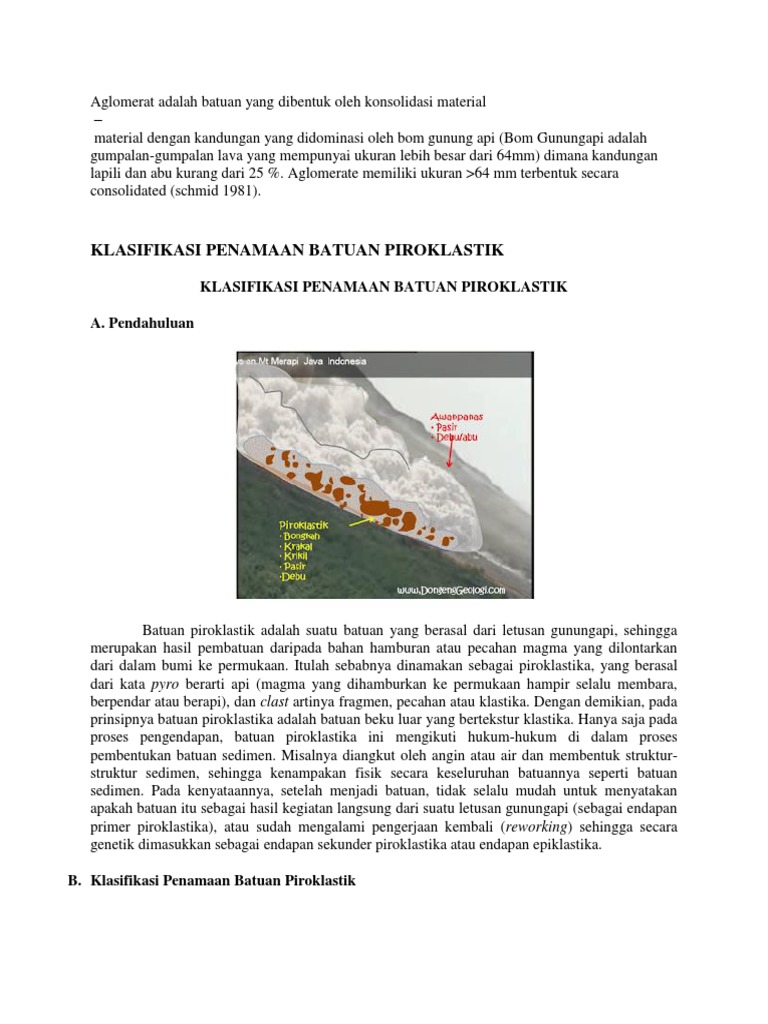Aglomerat Adalah Batuan Yang Dibentuk Oleh Konsolidasi Material | PDF