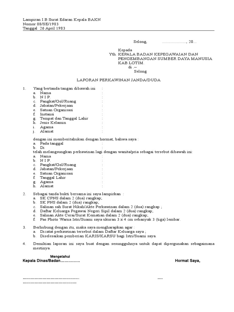 Laporan Perkawinan Janda Atau Duda | PDF