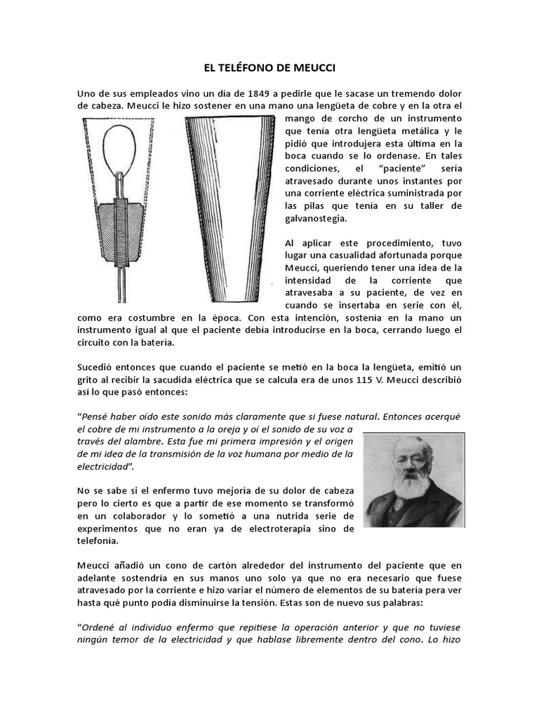 El Teléfono de Meucci | PDF | Teléfono