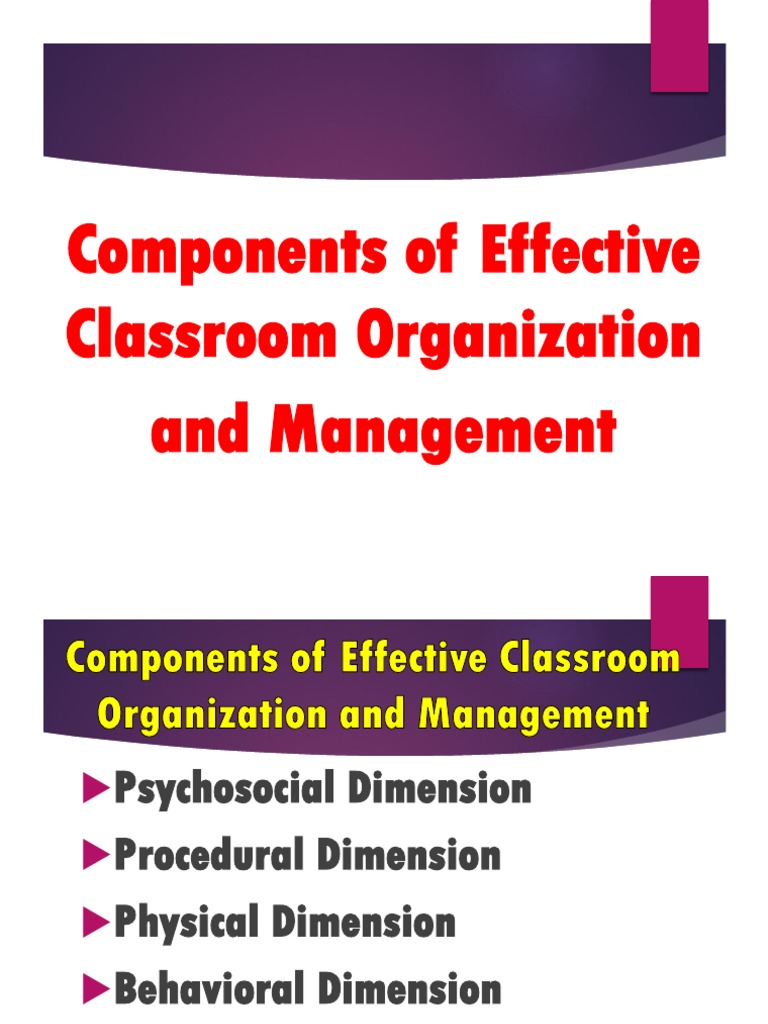 Effective Classroom Management Components | PDF | Classroom | Behaviorism