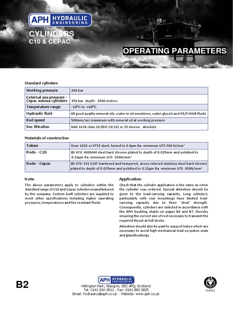 C10 & Cepac Cylinder Specifications | PDF | Piston | Cylinder (Engine)