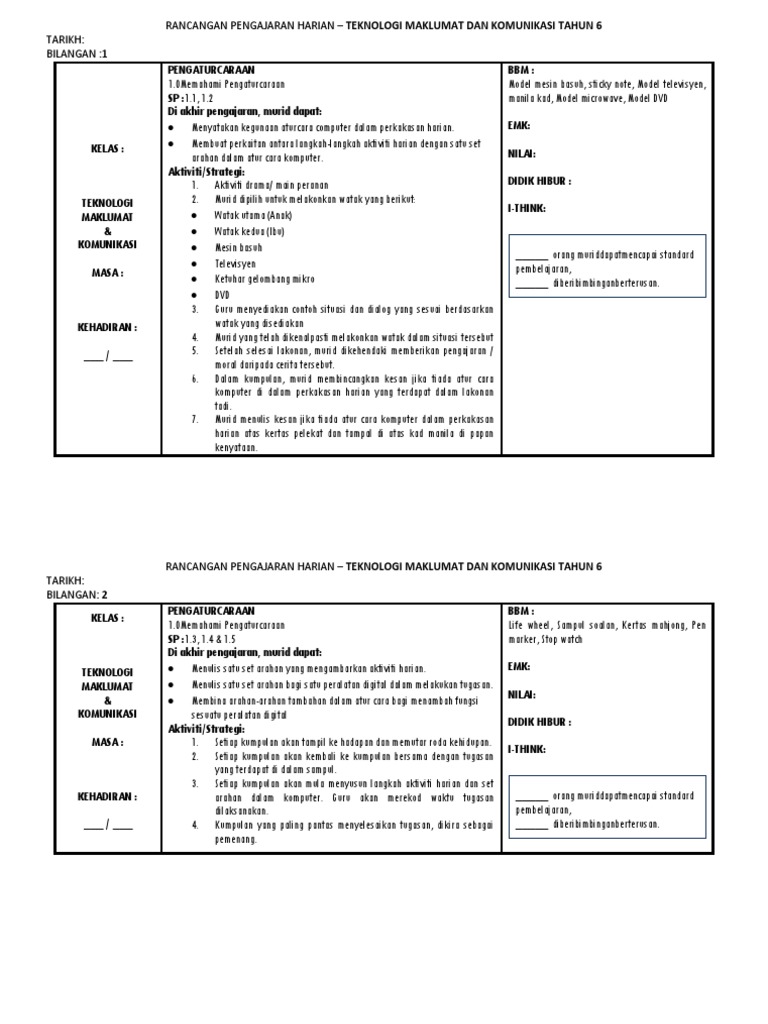 TMK Tahun 6 Ringkas | PDF | Komputer