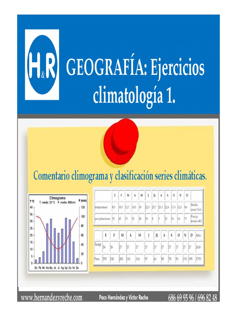 Ejercicio 1 Climogramas. Resolución PROTEGIDO. H&R PDF | PDF | Clima | Meteorología
