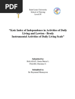 The Lawton Instrumental Activities of Daily Living (IADL) Scale | PDF | Validity (Statistics ...