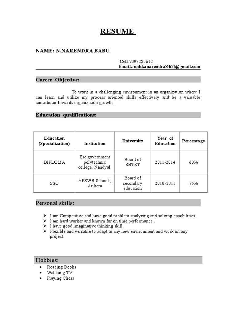 Narendra RESUME | PDF