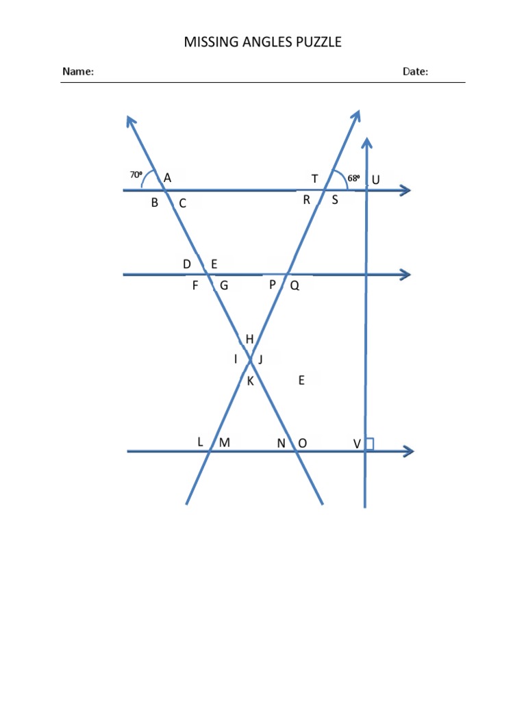 Missing Angles Puzzle: A R C B T S U | PDF