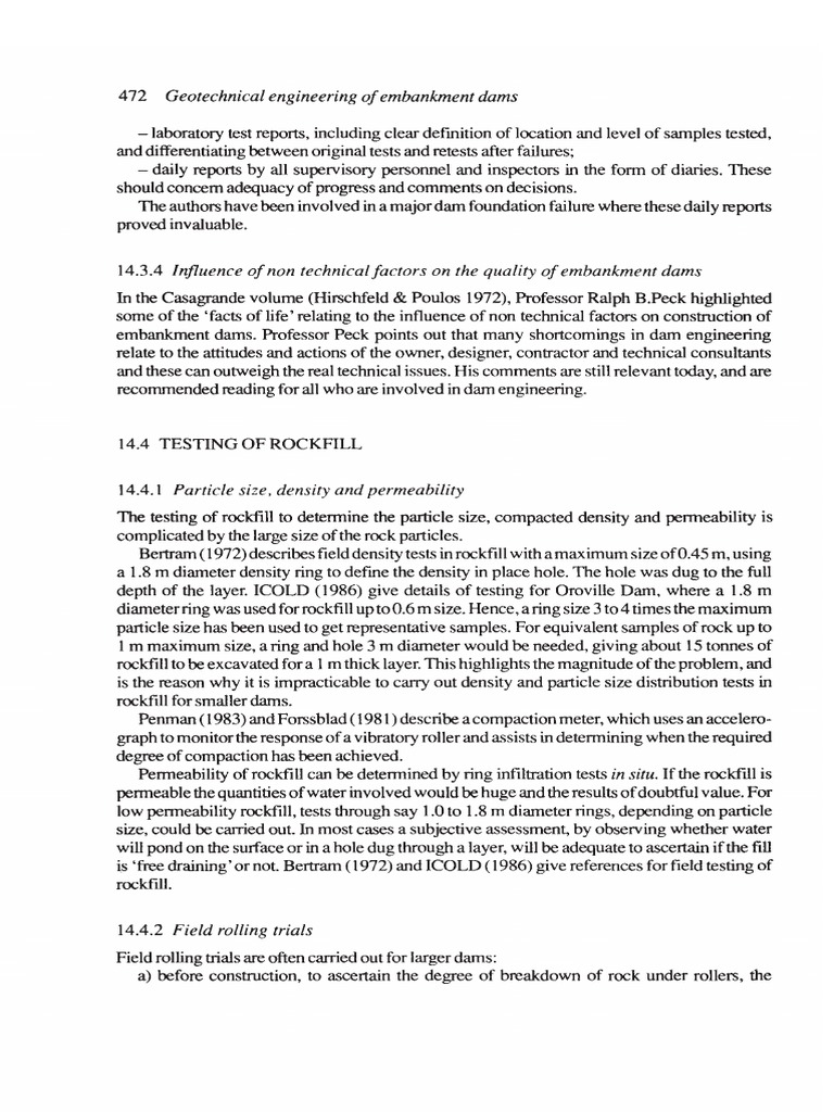 Geotechnical Engineering of Embankment Dams | PDF