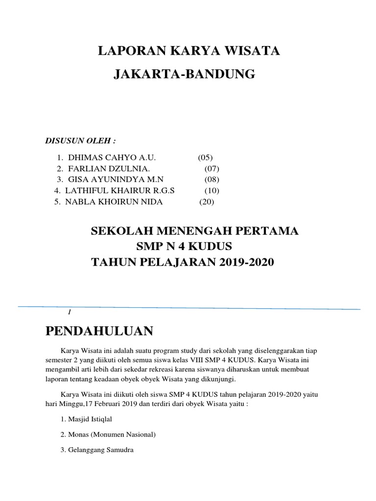 Laporan Karya Wisata | PDF