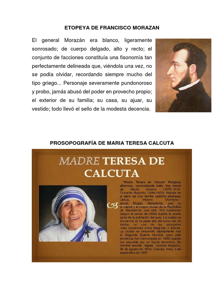 Etopeya de Francisco Morazan