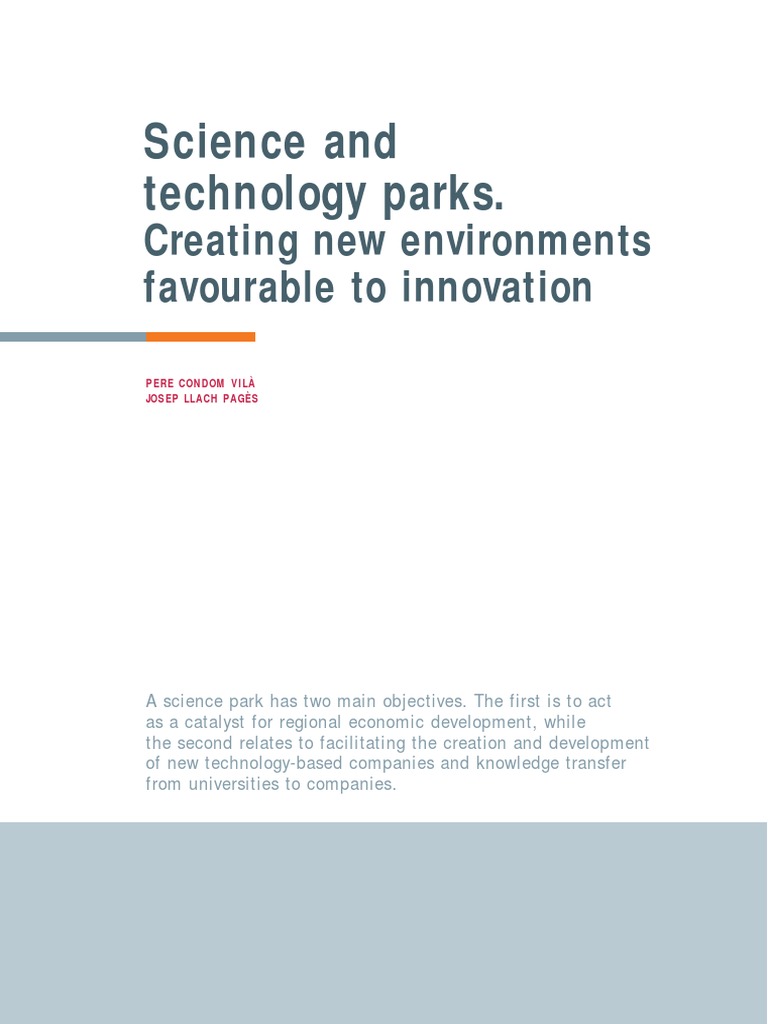 Science and technology parks: Creating new environments favourable to ...