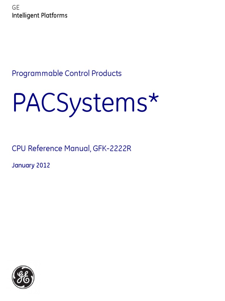 CPU Reference Manual - GFK-2222R PDF | PDF | Central Processing Unit | Computer Program