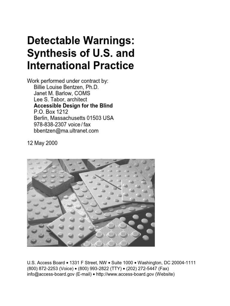 Detectable Warnings PDF | PDF | Transport