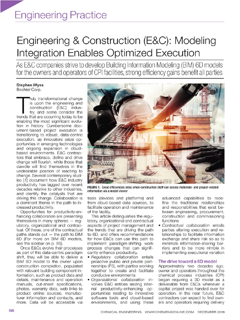 Engineering & Construction (E&C) - Modeling Integration Enables ...