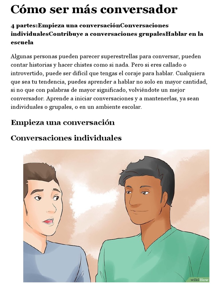 Como Ser Mas Conversador | PDF