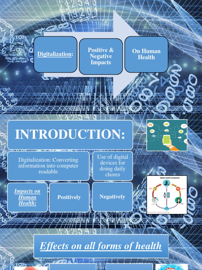 Digitalization's Health Impacts: Pros & Cons | PDF | Data | Human