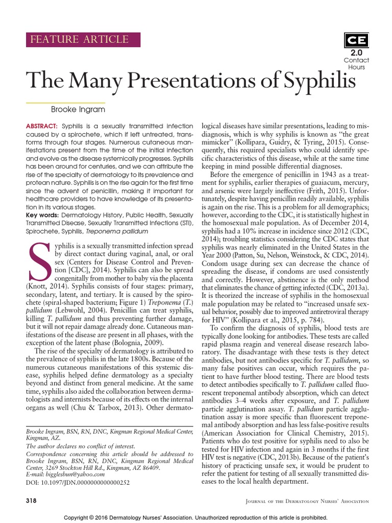 Sifilis | PDF | Sexually Transmitted Infection | Rtt