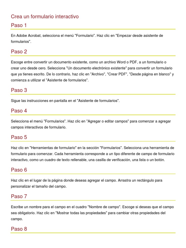 Crear Formularios Interactivos en PDF | PDF | Point and Click | Áreas ...