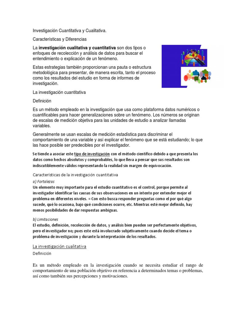 Info. Investigación Cuantitativa y Cualitativa | PDF | Investigación cualitativa | Razonamiento ...