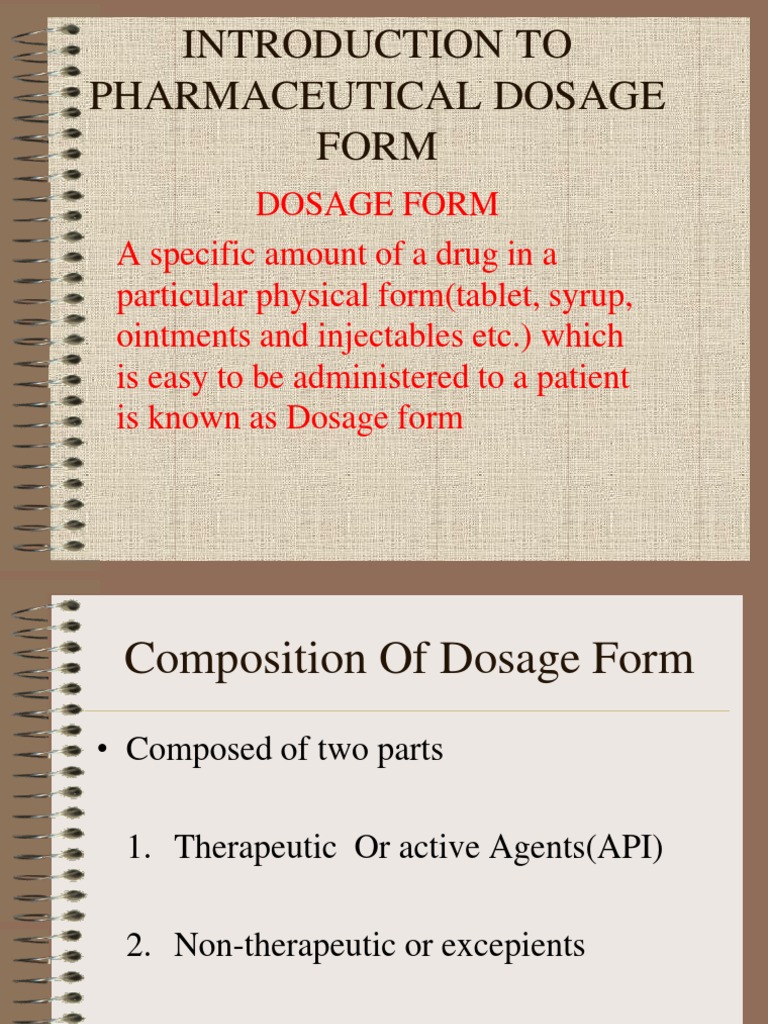 Introduction To Pharmaceutical Dosage Form | PDF | Tablet (Pharmacy ...
