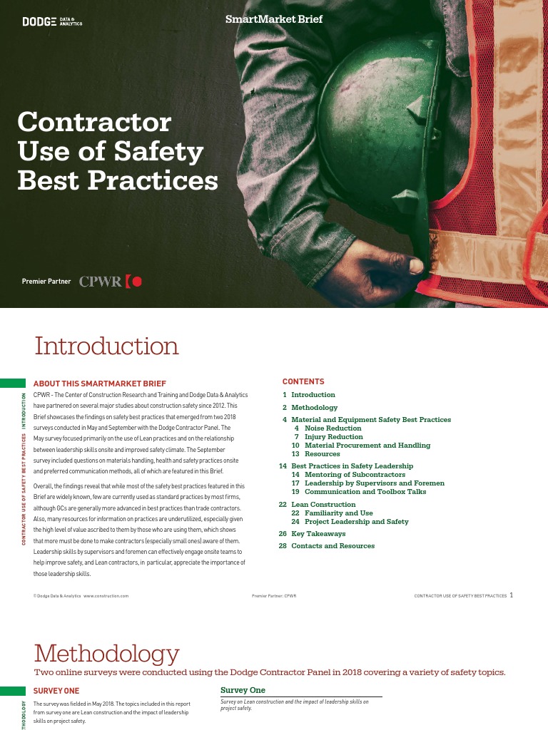 Contractor Use of Safety Best Practices | PDF | Noise | General Contractor