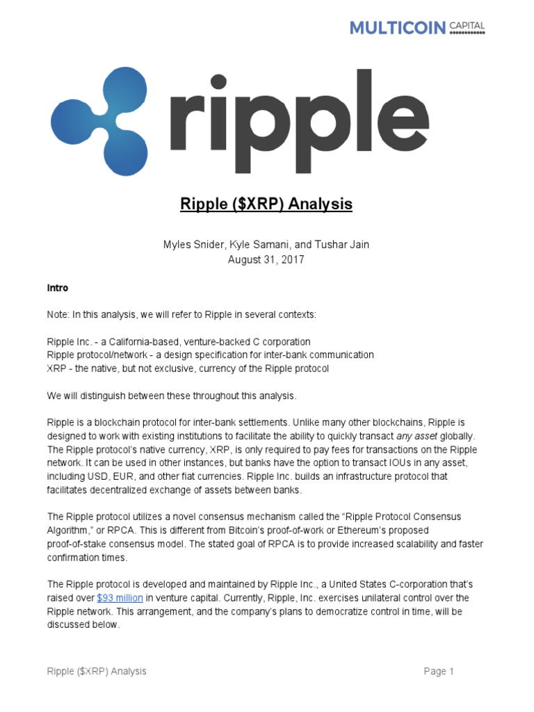 Ripple XRP Analysis | PDF | Areas Of Computer Science | Computing