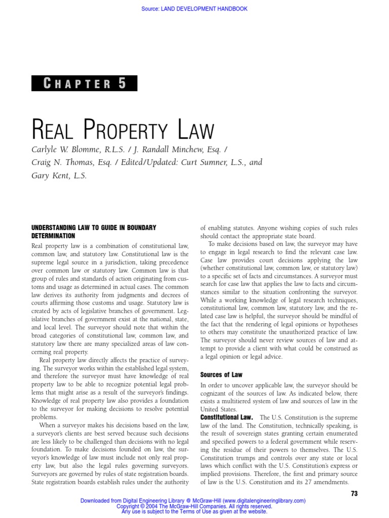 Ch5 Property Law | PDF | Concurrent Estate | Easement